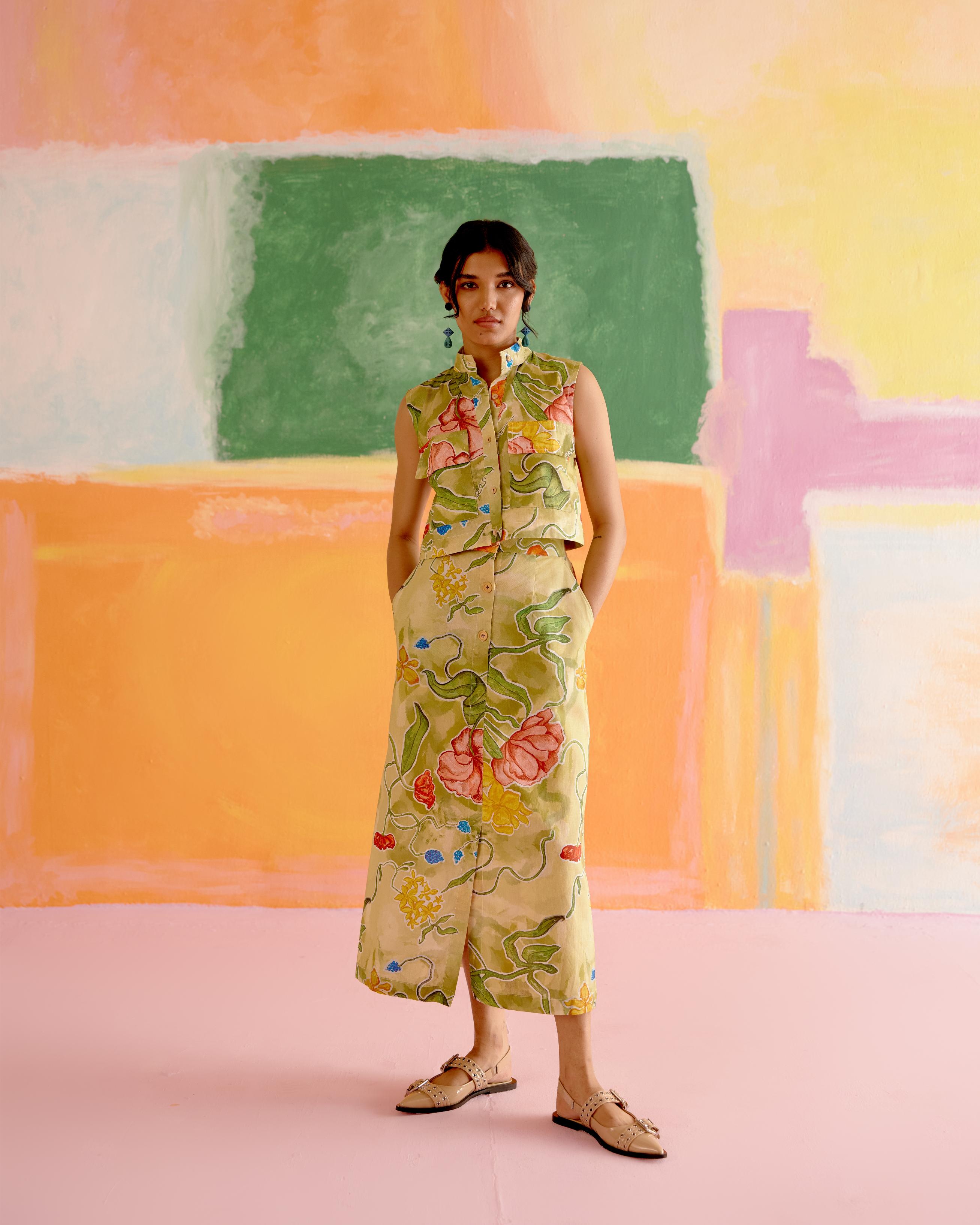 Malta Co-ord set in lLe Jardin Print – Happï Space