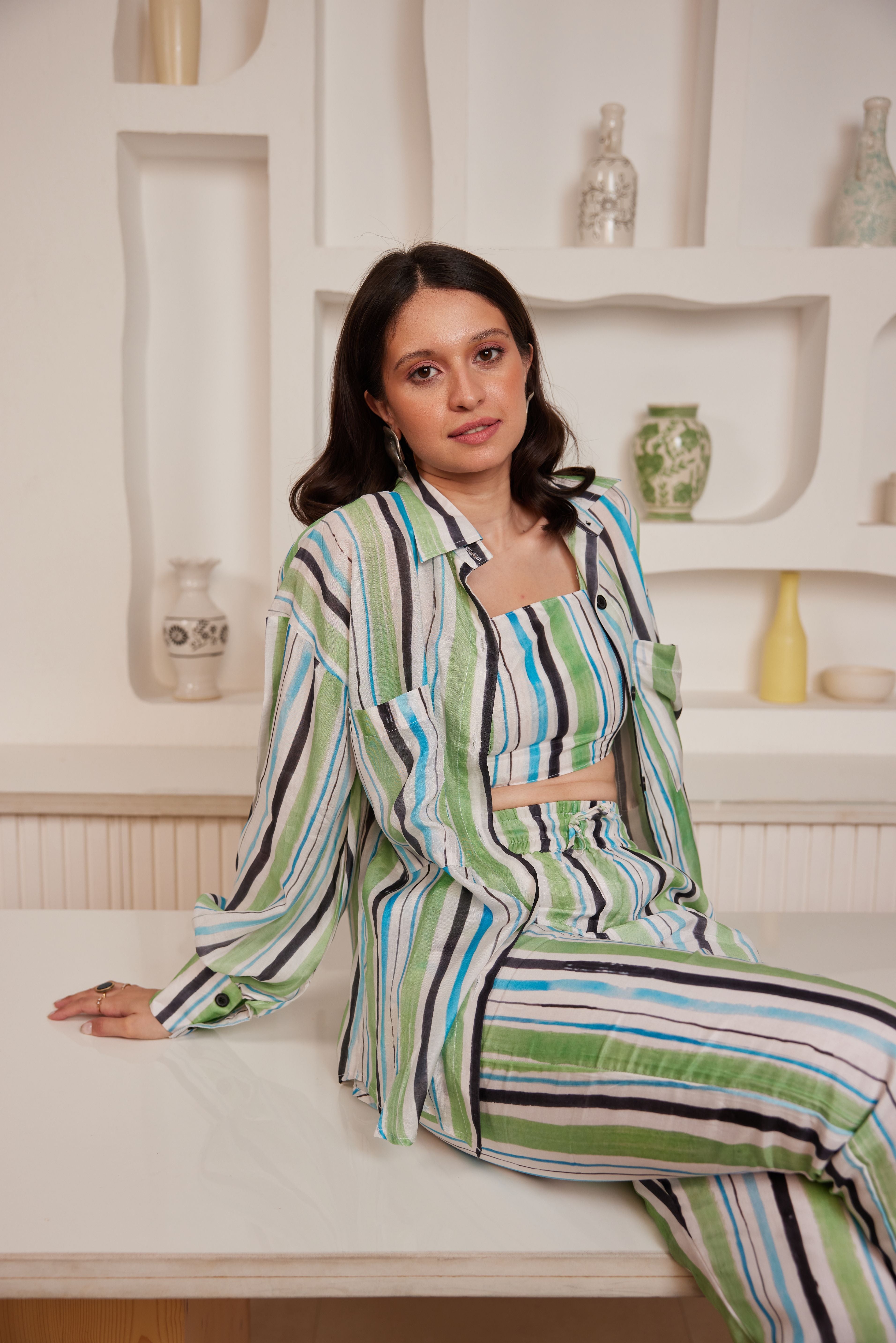 Juno Shirt In Seaside Stripes – Happï Space