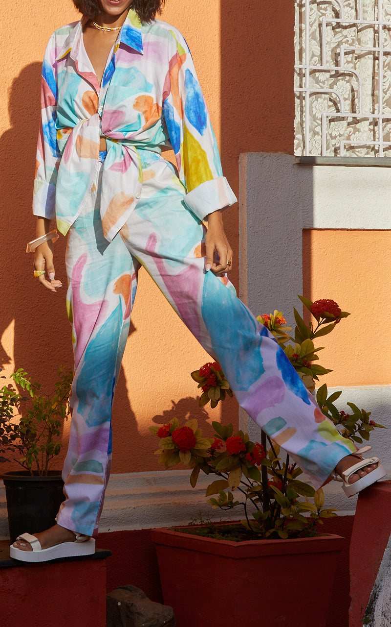 Florence Pant in Multi Camo Print – Happï Space